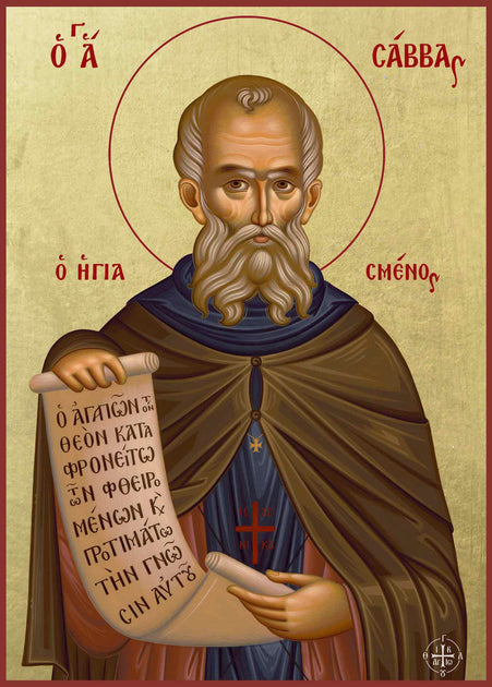 Orthodox Holy Icons - Saint Sabbas the Sanctified | Athonite
