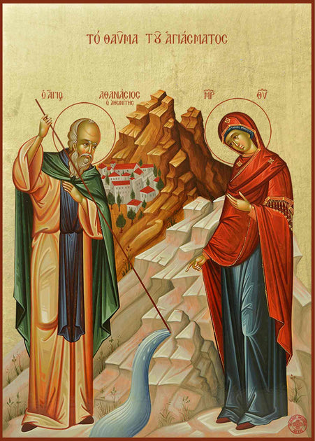 Orthodox Holy Icons - The Miracle of Saint Athanasios the Athonite ...