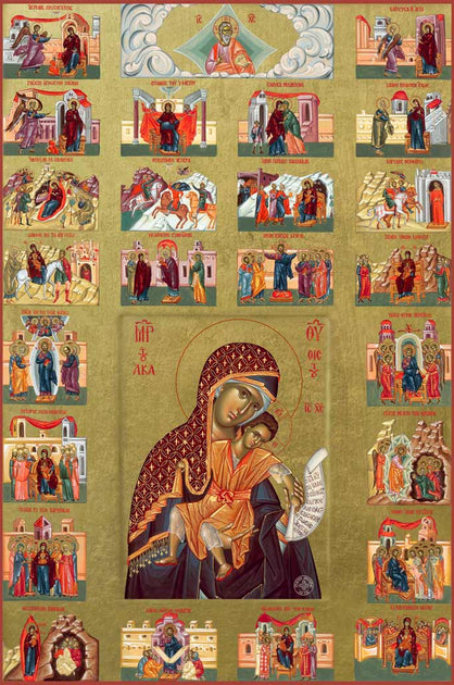 Orthodox Holy Icons - Theotokos of the Akathist | Athonite
